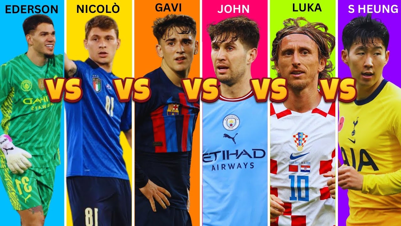 EDERSON VS NICOLÒ BARELLA VS GAVI VS JOHN STONES VS LUKA MODRIC VS SON ...