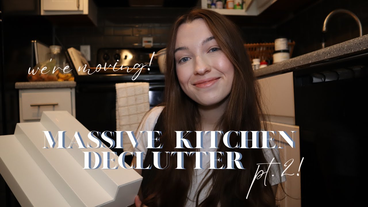moving series! kitchen declutter pt. 2 - YouTube