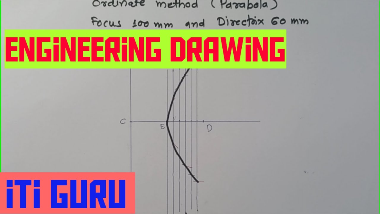 Parabola By Ordinate Method | Engineering Drawing | Parabola - YouTube