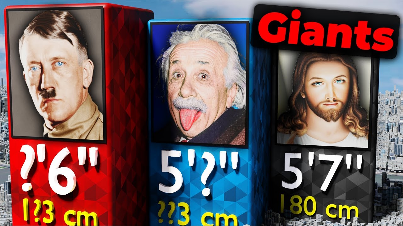 😱 Historical Figures Height Comparison | Shortest & Tallest - YouTube