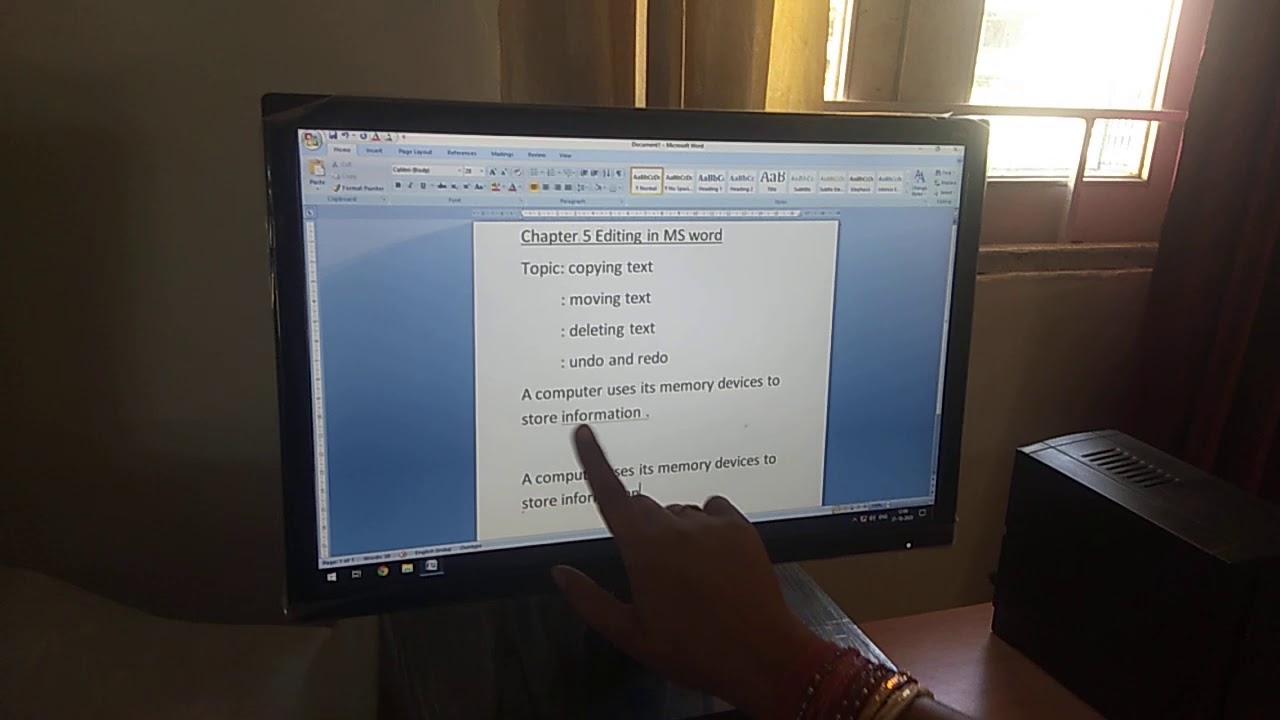 Chapter 5 Editing in MS word Topic :moving, copying and undo/redo - YouTube