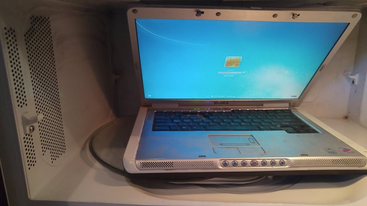 Microwaving a WORKING LAPTOP!!! - YouTube