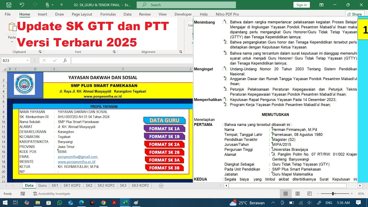 Aplikasi SK GTT dan PTT atau Tendik Update 2025 - YouTube