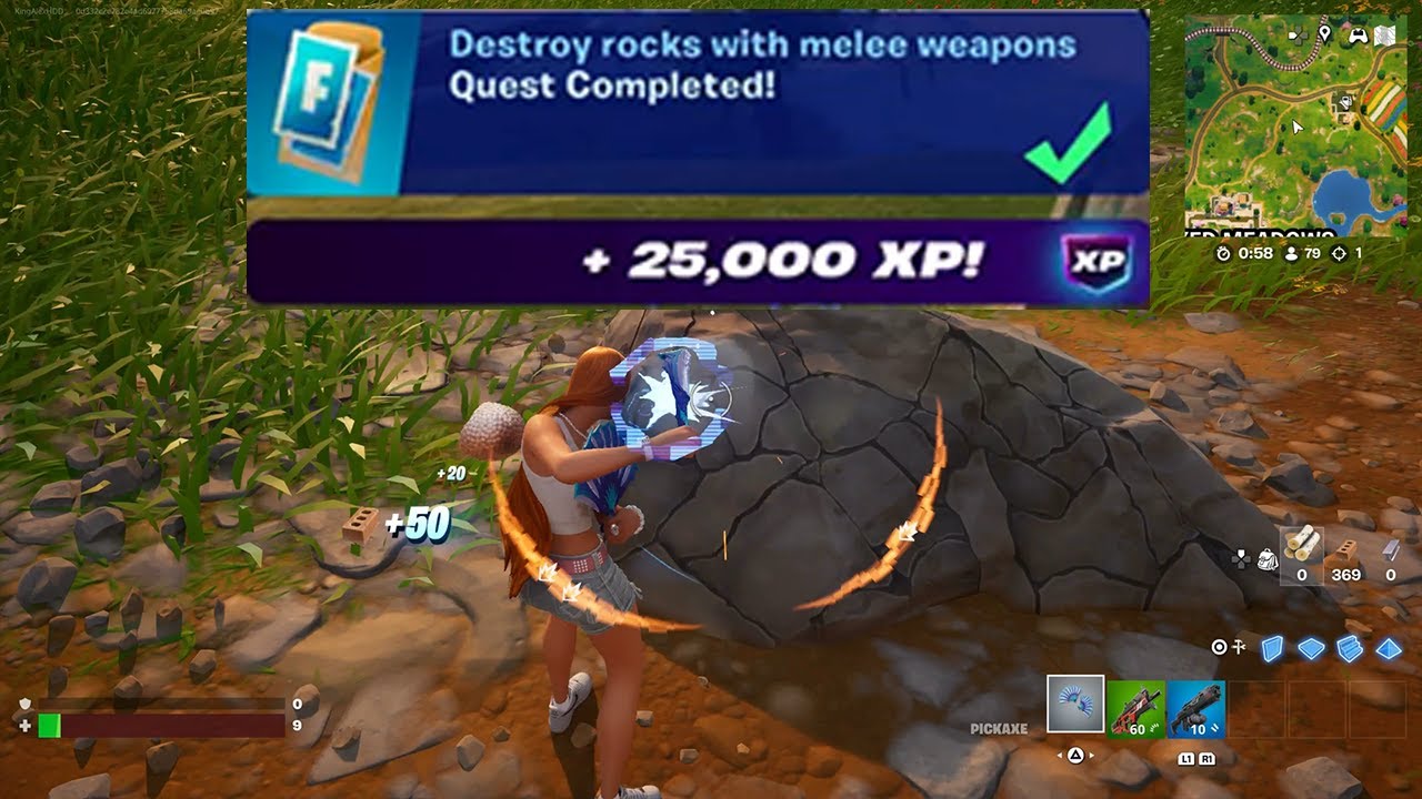 How to EASILY Destroy rocks with melee weapons in Fortnite locations ...