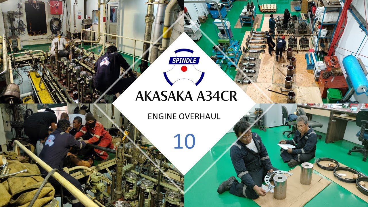 Overhaul kapal machine / Engine overhaul / Try Engine /AKASAKA A34CR ...
