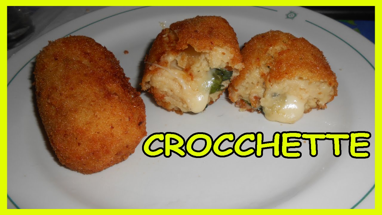 Crocchette di patate ripiene con formaggi e basilico (Crocchettone ...