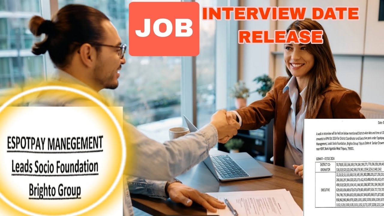JOB INTERVIEW DATE RELEASE || ESPOTPAY MANAGEMENT LEADS Socio ...