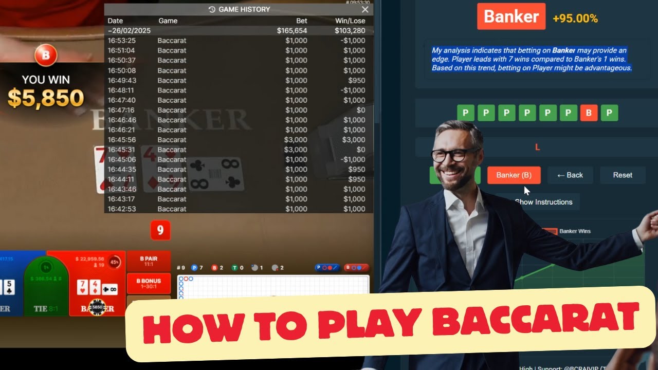 How to Play Baccarat: Step-by-Step Instructions for New Players - YouTube