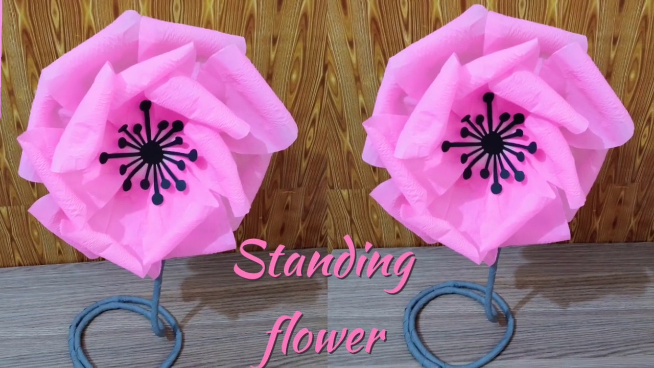 A quick standing flower 2020/Diy handmade Stand flower/free flower ...