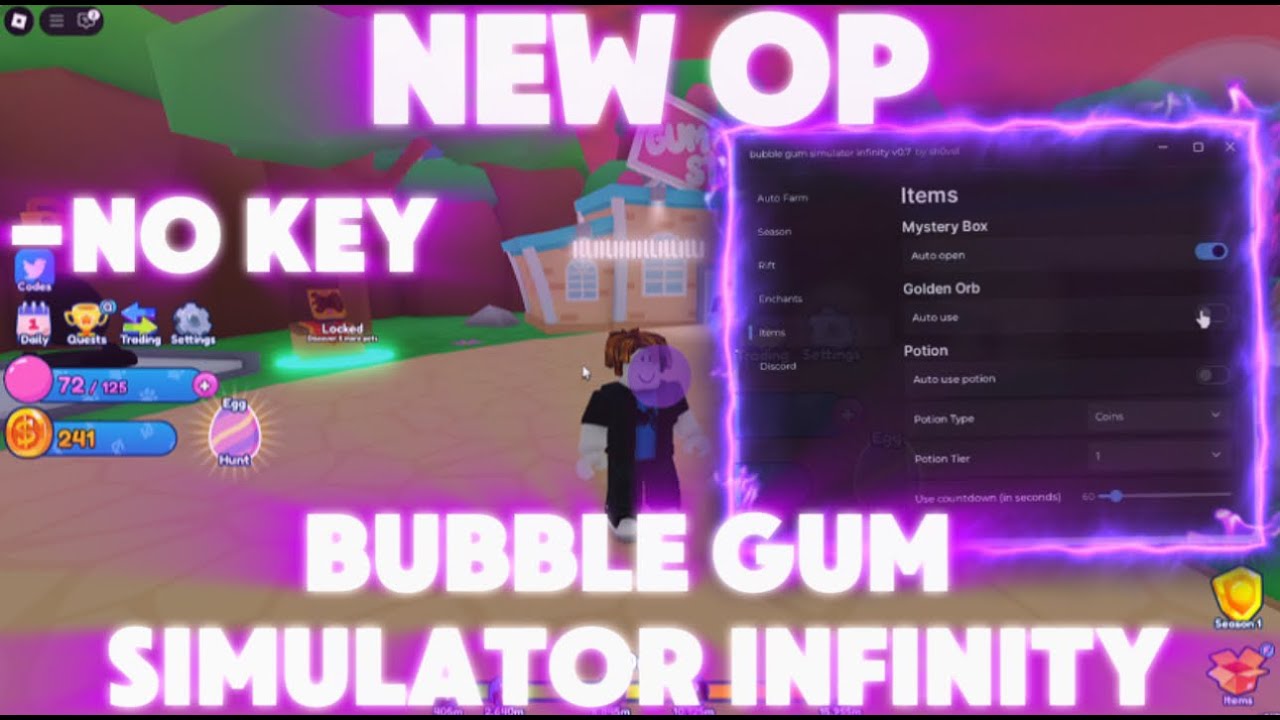 🐰Bubble Gum Simulator INFINITY Script GUI / HACK & SCRIPT | ROLLBACK ...
