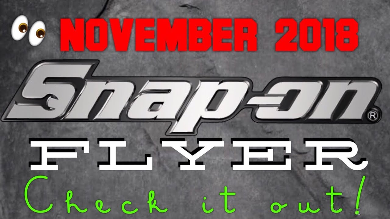 November 2018 Snap On Flyer - YouTube
