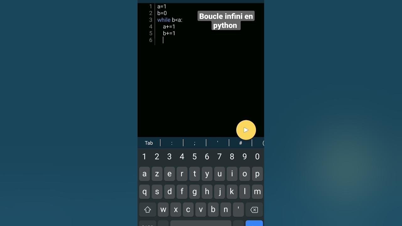 Boucle Infini Python Python Python3 While Pythonprogramming Programmation Pydroid For 