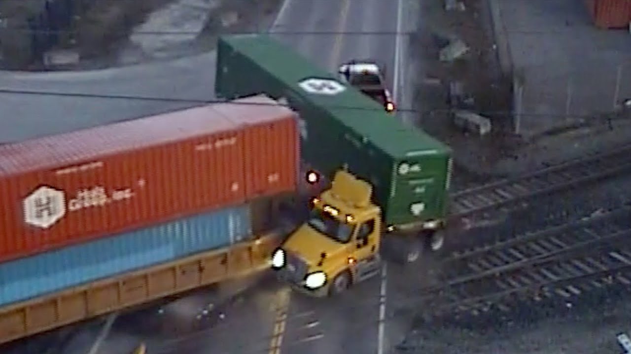 Train vs. Semi - YouTube