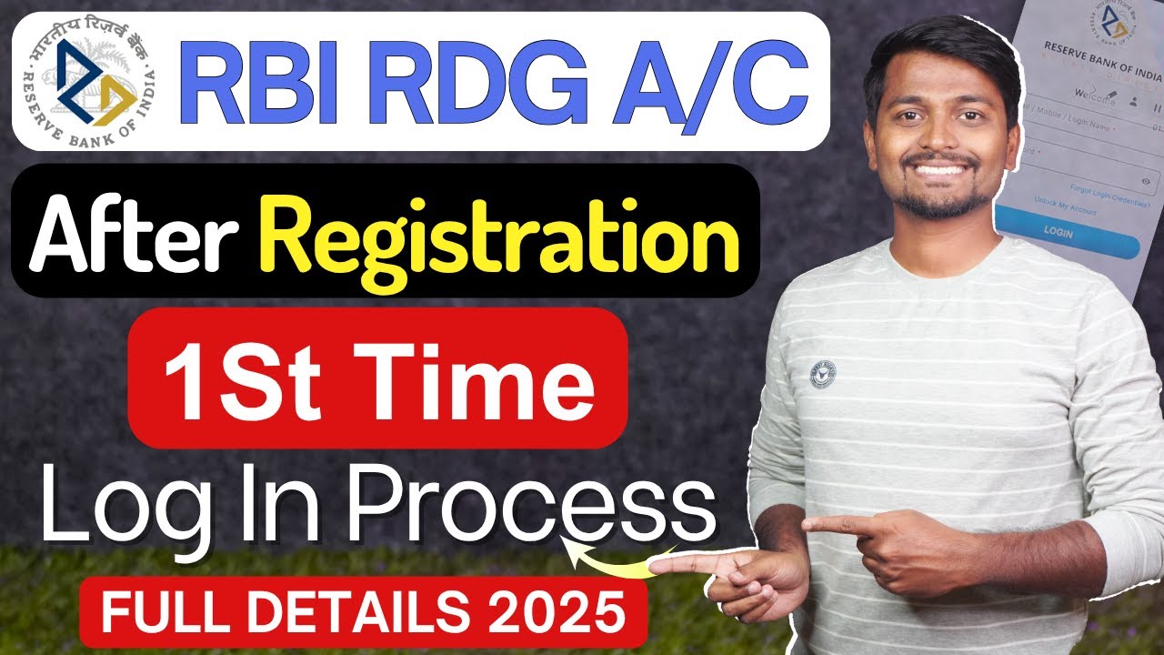 RBI Retail Direct First Time Log In Process | RBI RDG account log in ...
