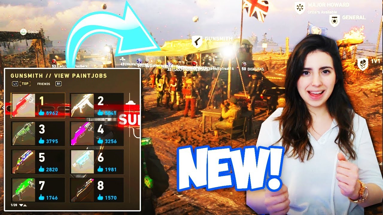 PAINTJOBS ARE HERE in Call of Duty WW2 (BEST CUSTOMIZED PAINT JOBS ...