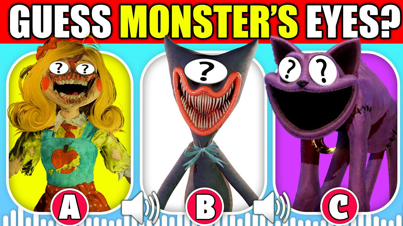 Guess The EYES of Poppy Playtime chapter 3 Monsters + Smiling Critters ...
