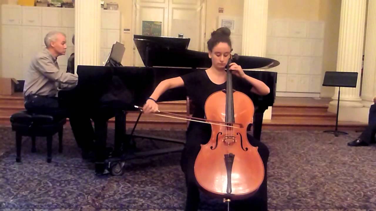 Emily plays Lalo cello concerto in d minor 2nd movement - YouTube