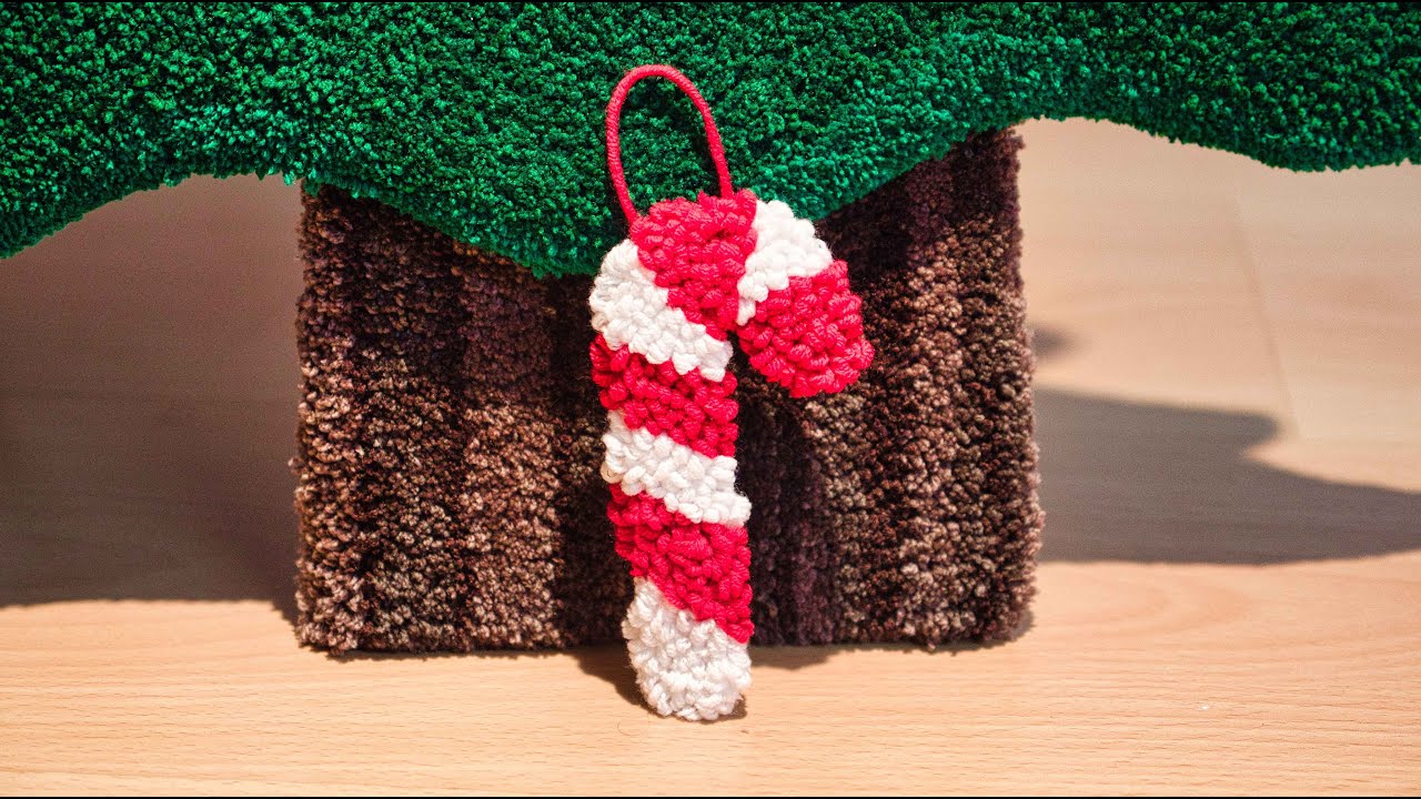 Tufting a Candy Cane Rug (ASMR) | Rugmas #2 - YouTube