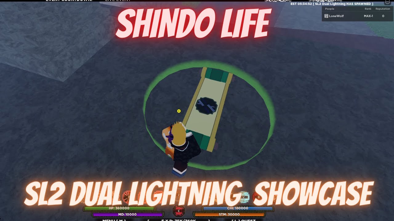 SL2 DUAL LIGHTNING SHOWCASE ~ SHINDO LIFE RELLGAMES - YouTube
