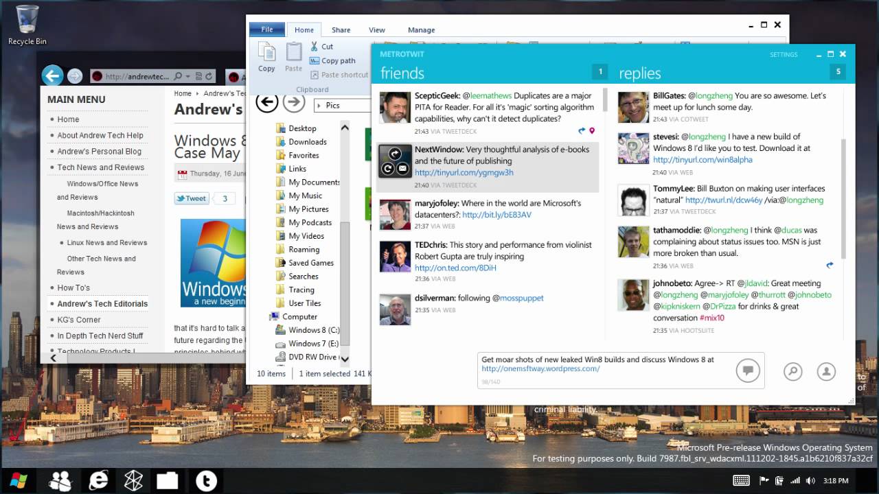 Windows 8 - NEW DESKTOP UI - YouTube