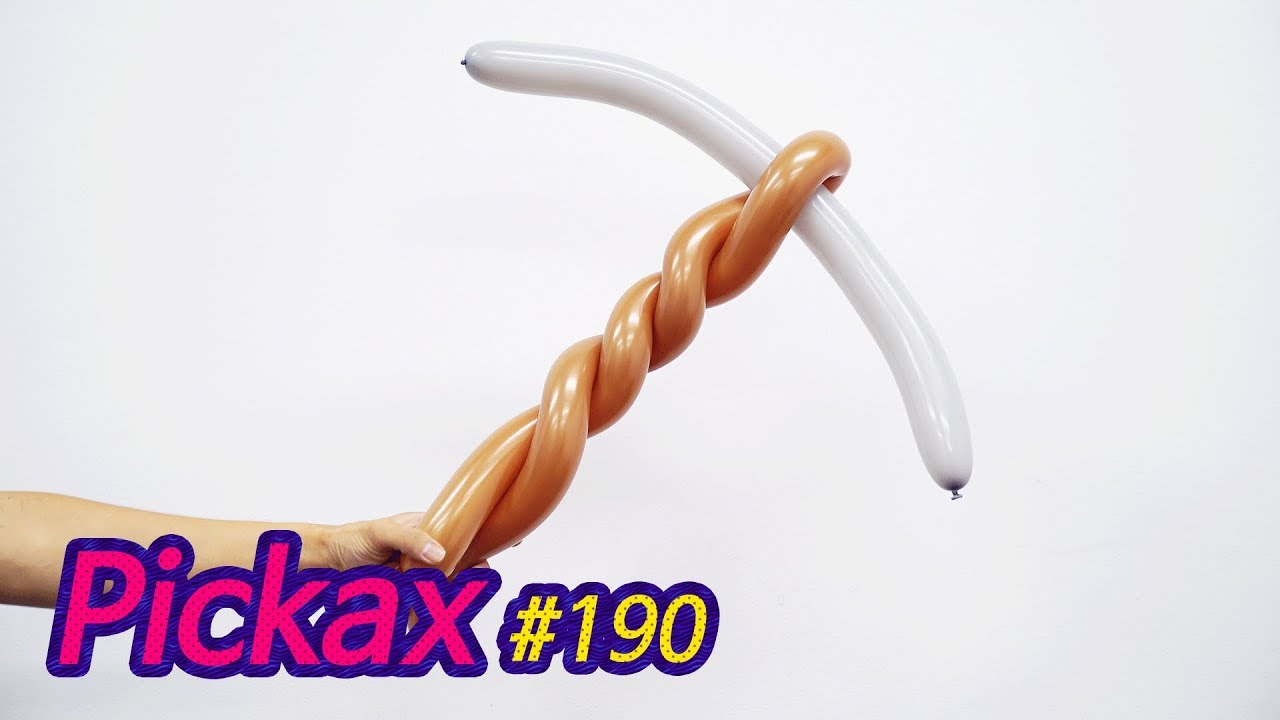풍선아트 곡괭이 #190 요술풍선 / Pickax - Balloon Art #190 - YouTube