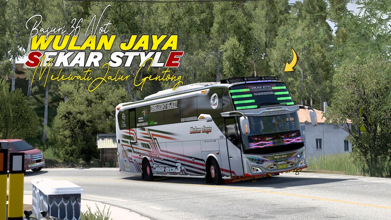 ETS2 MOD INDONESIA - BASURI BUS WULAN JAYA SEKAR STYLE 24 NOT JADI 36 ...