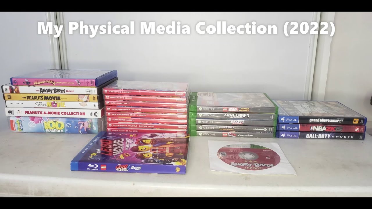 My Physical Media Collection 2022 (Movies, TV, & Video Games) - YouTube