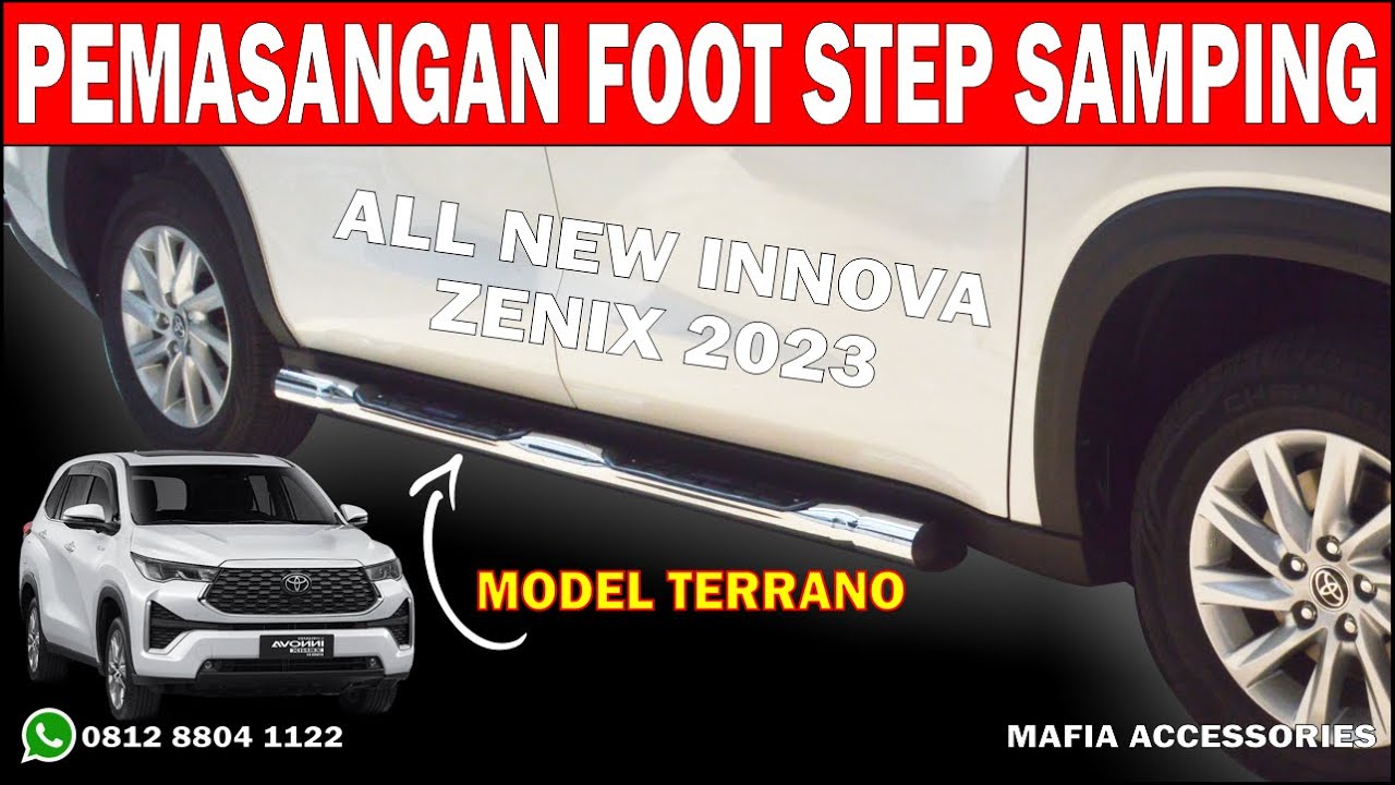 CARA PASANG FOOT STEP SAMPING MODEL TERRANO | INNOVA ZENIX 2023 - YouTube