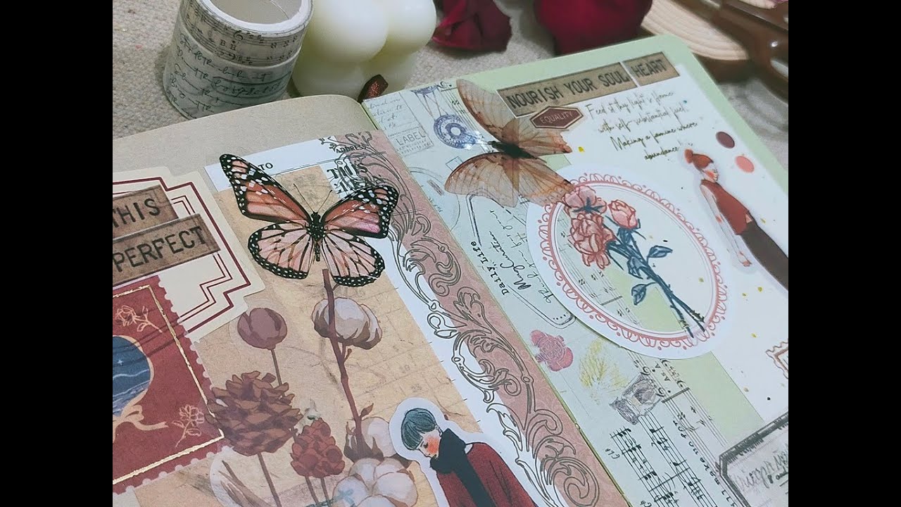 Scrapbooking Vintage brown Theme/Journaling - YouTube