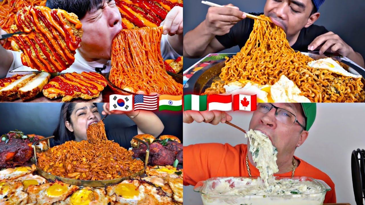 INTERNATIONAL MUKBANG COMPILATION ( EXTREME BIG BITES )🙀 - YouTube