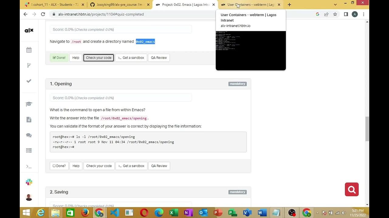 0x02 Emacs ALX Tasks. #alx - YouTube