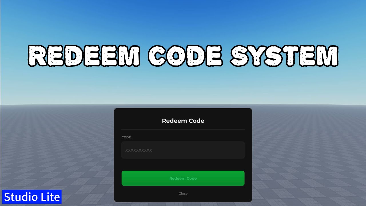Redeem Code System | Studio Lite Tutorial - YouTube