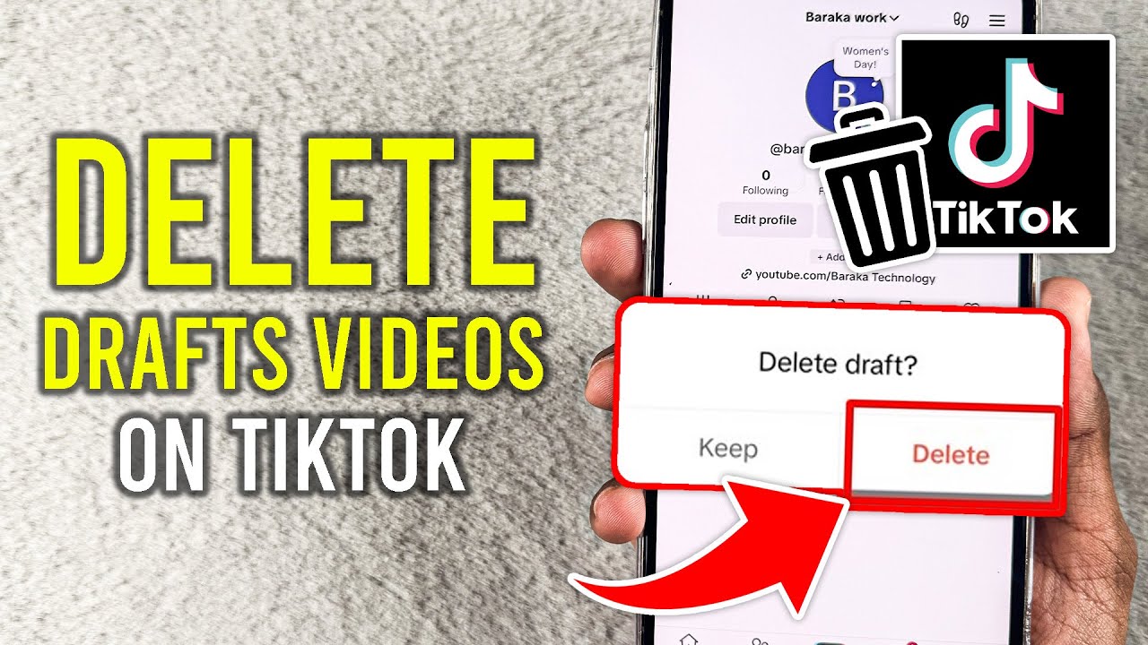 How to Delete Drafts on TikTok - 2025 - YouTube