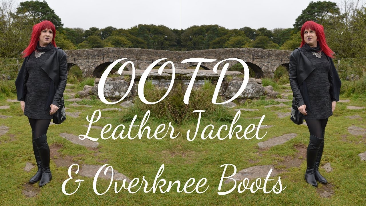 OOTD | Leather Jacket and Overknee Boots | Aim For Fabulous - YouTube