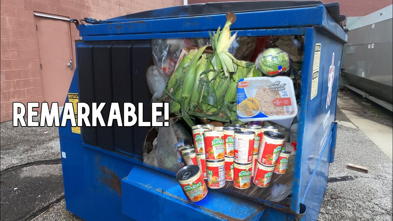 Dumpster Diving- Case of Sweet Corn, Chef Boyardee Spaghetti and ...