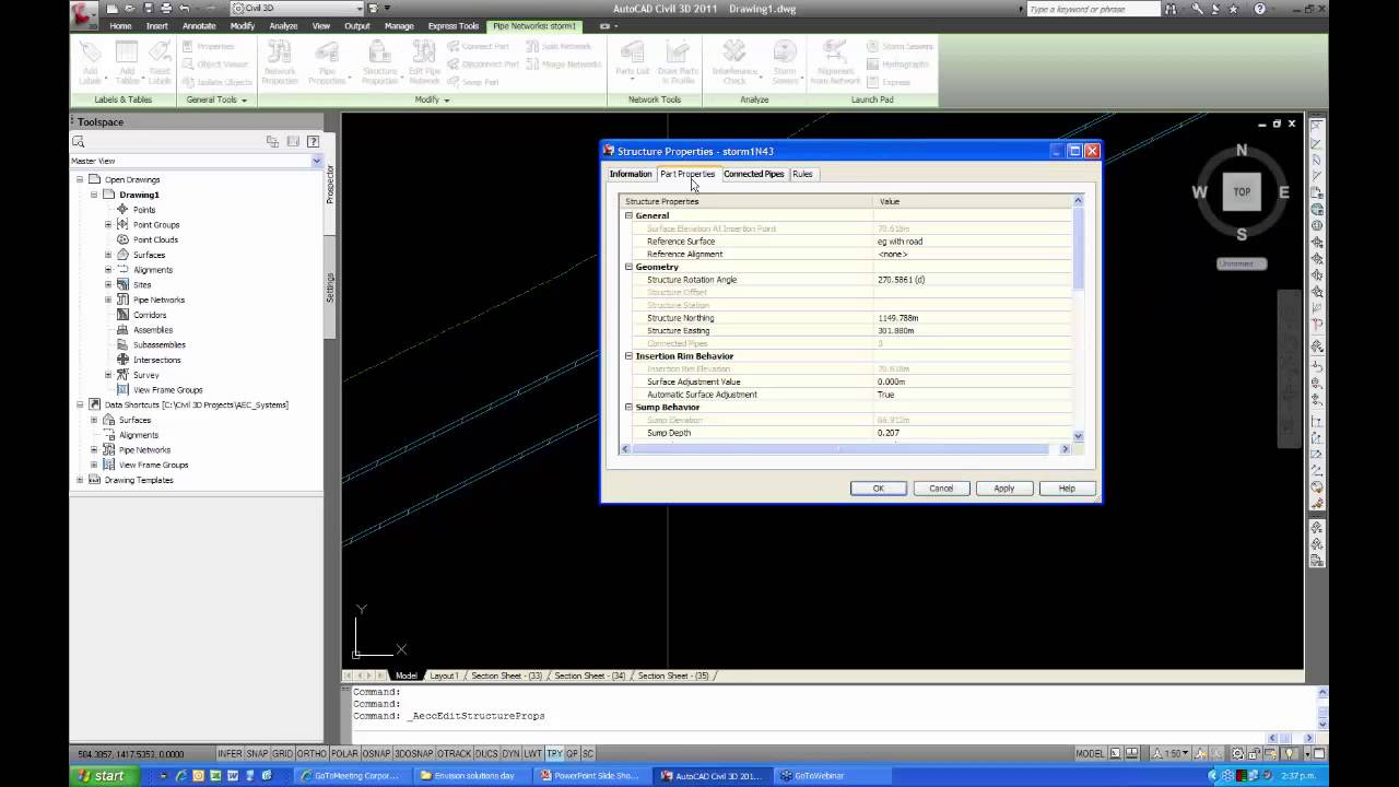 Civil3D - Gravity Stormwater and Sewer Pipes for Civil 3D 2011 - YouTube