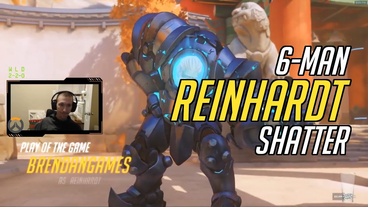 Overwatch: 6 man Reinhardt shatter - YouTube