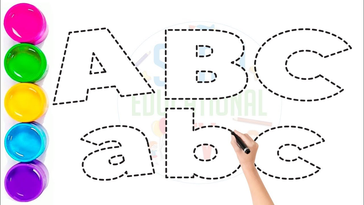 How to Draw and Paint Alphabet Letters ABCD - YouTube