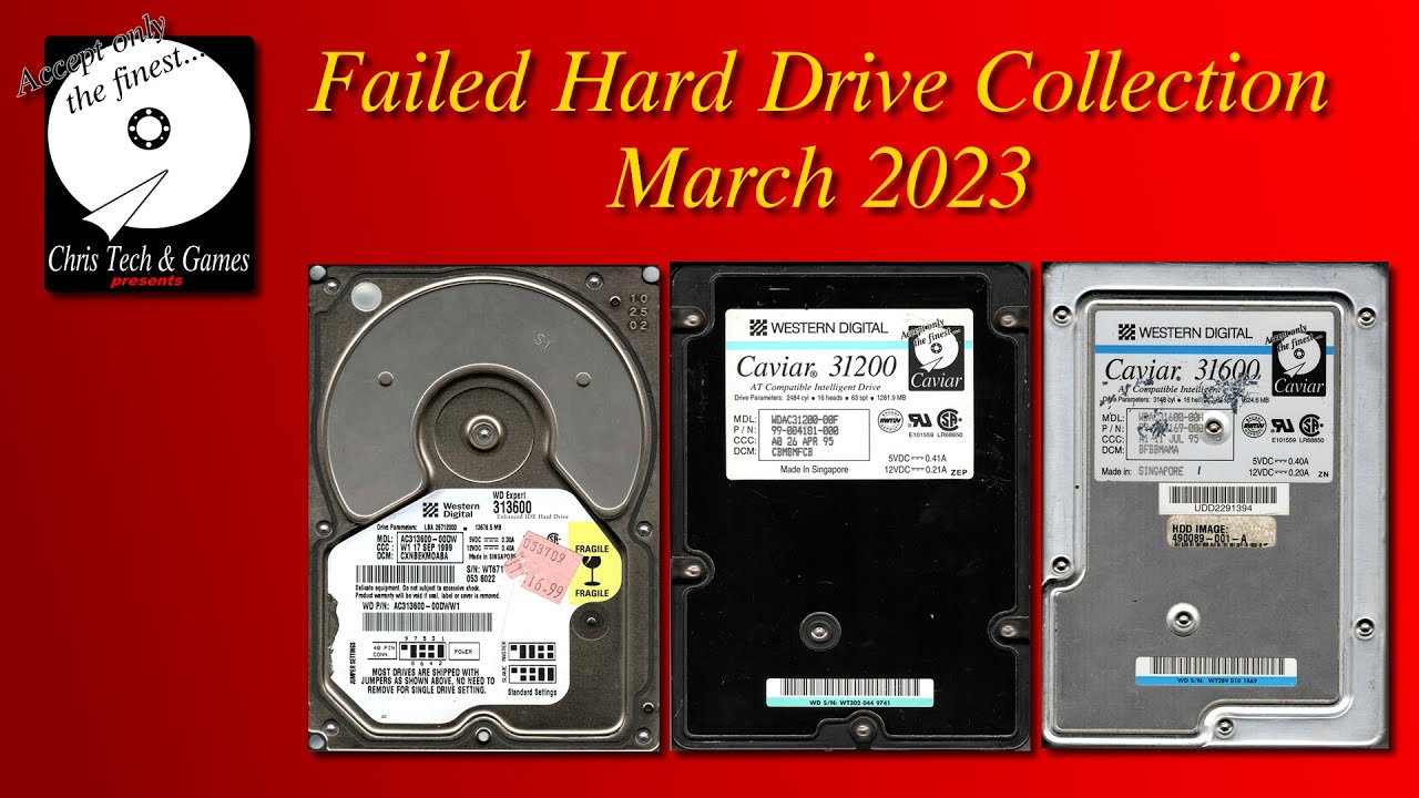 Failed Hard Drive Collection Startups | March 2023 | CT&G - YouTube