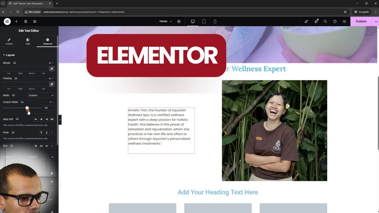 Making a wordpress homepage in 33 minutes - unedited - YouTube
