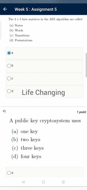 NPTEL Cryptography And Network Security Week 5 Assignment Solutions | Swayam 31st August 2022 ...