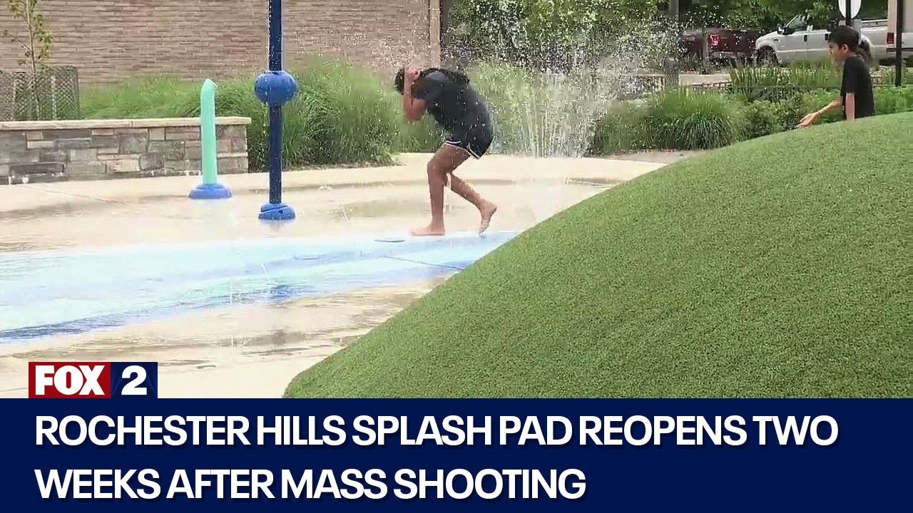 Rochester Hills splash pad reopens after mass shooting - YouTube