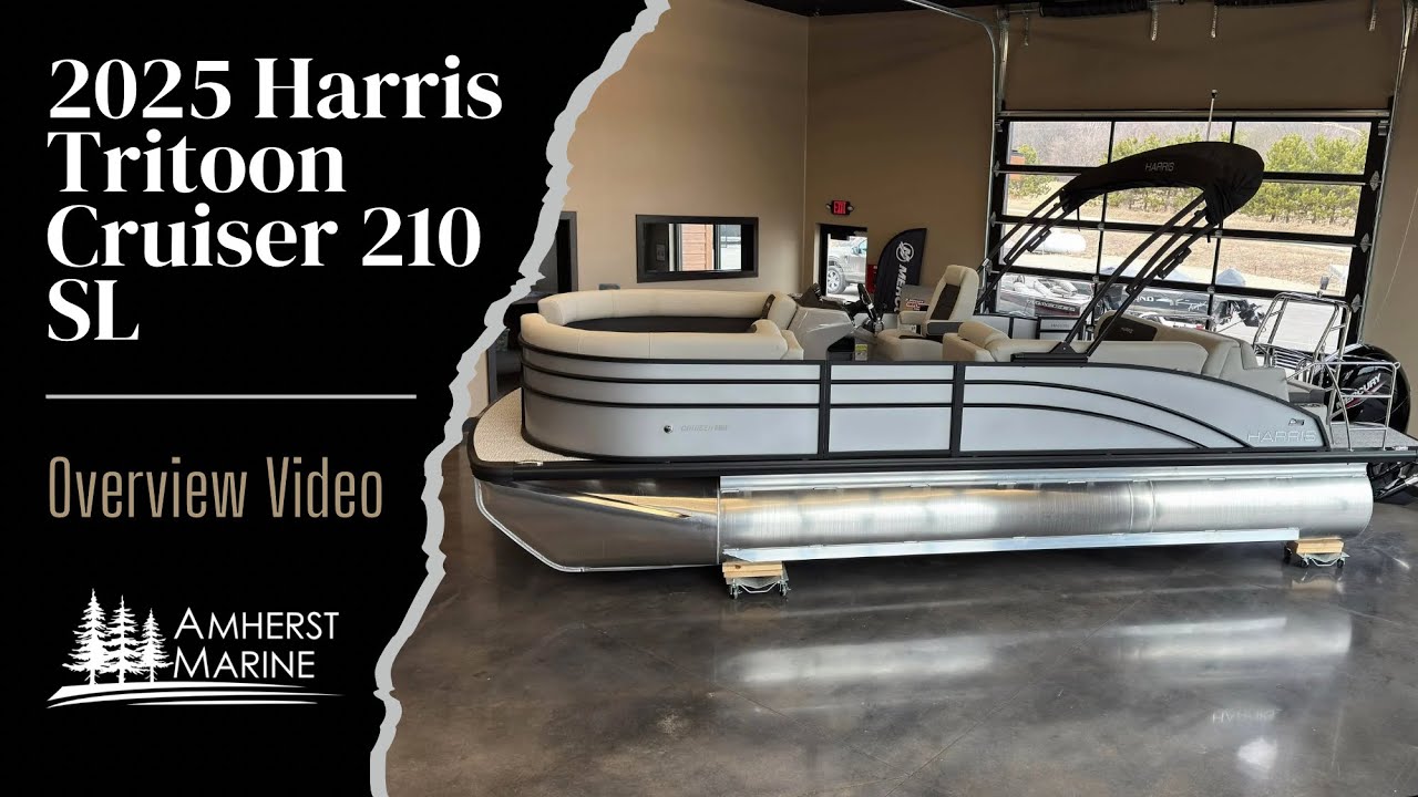 2025 Harris Tritoon Cruiser 210 SL | Amherst Marine, Waupaca WI - YouTube