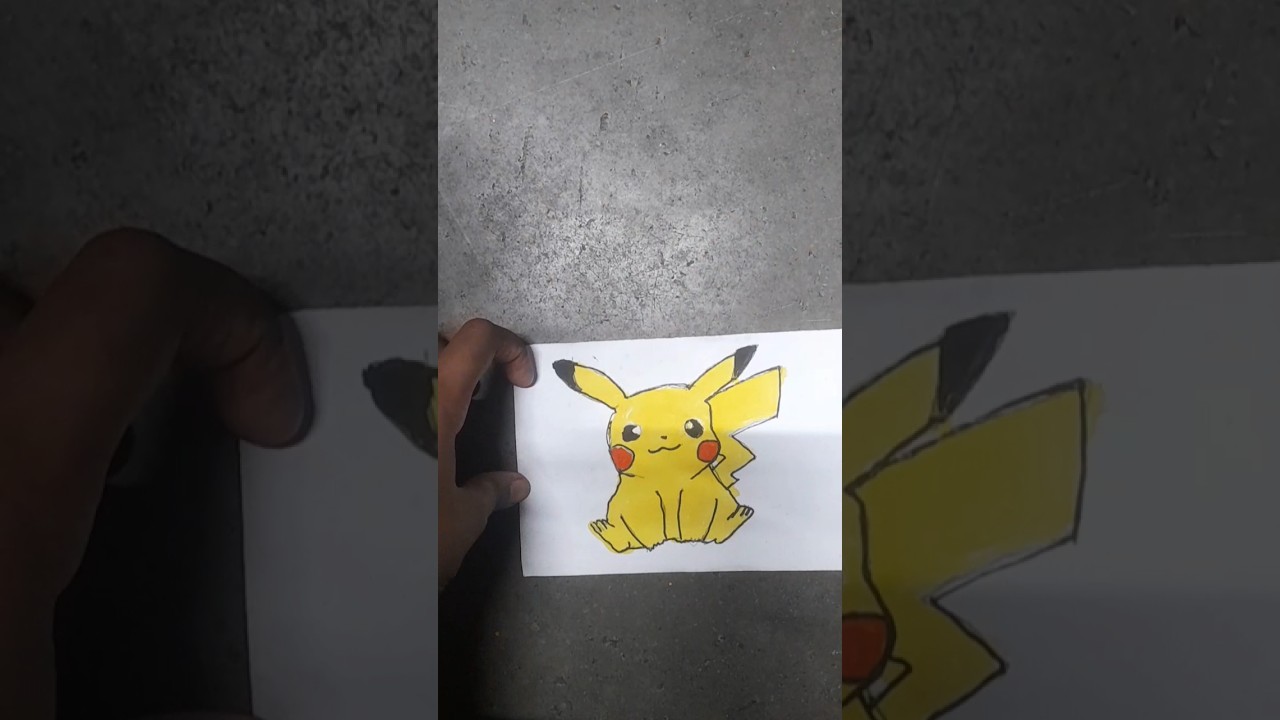 Hit Pikachu With Colour 😁 #pikachu #anime #shorts - YouTube