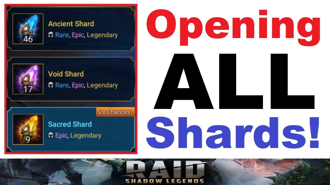 Opening ~ALL OF MY SHARDS!~ in RAID: Shadow Legends!.. (Except Mystery ...