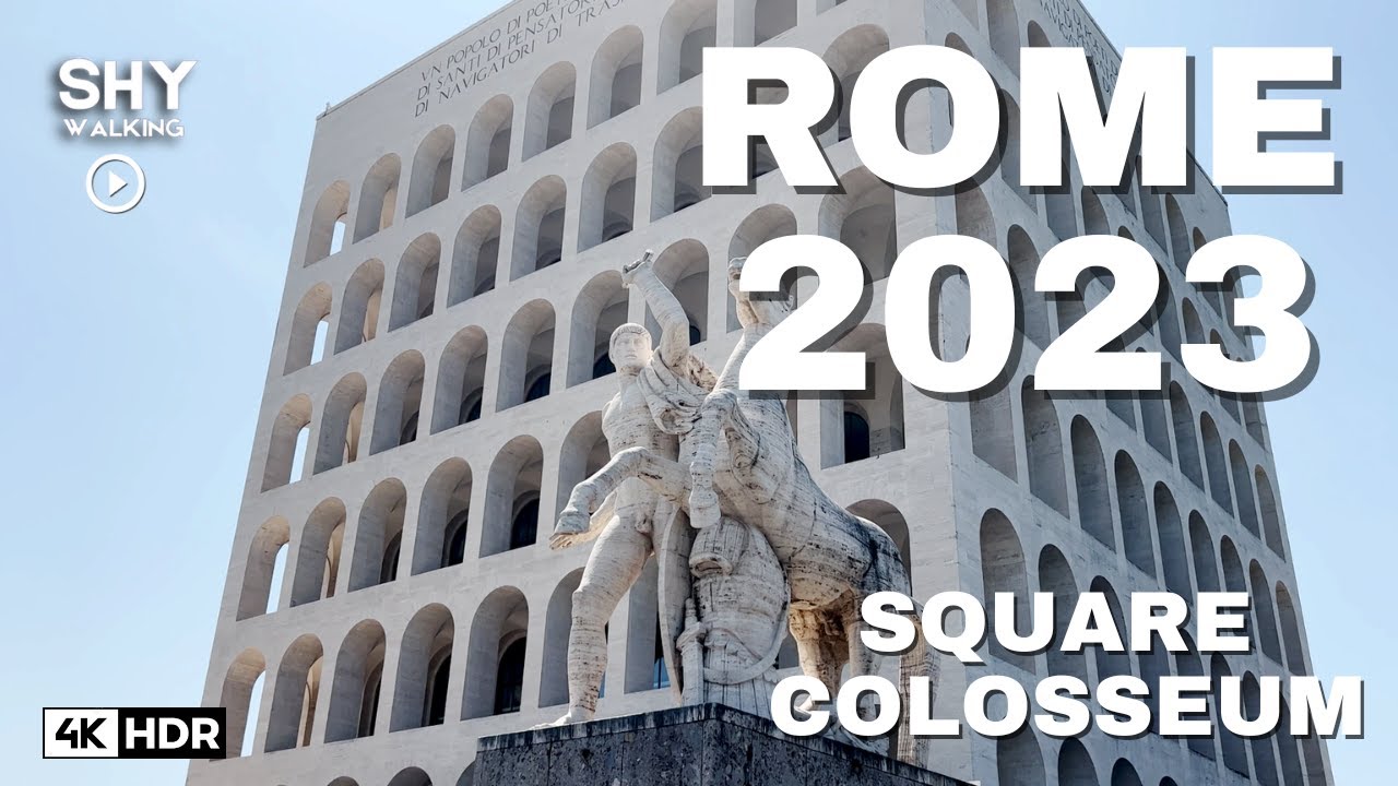 Square Colosseum-Rome Italy 2023 🇮🇹 - 4K HDR Walking Tour 60fps - YouTube