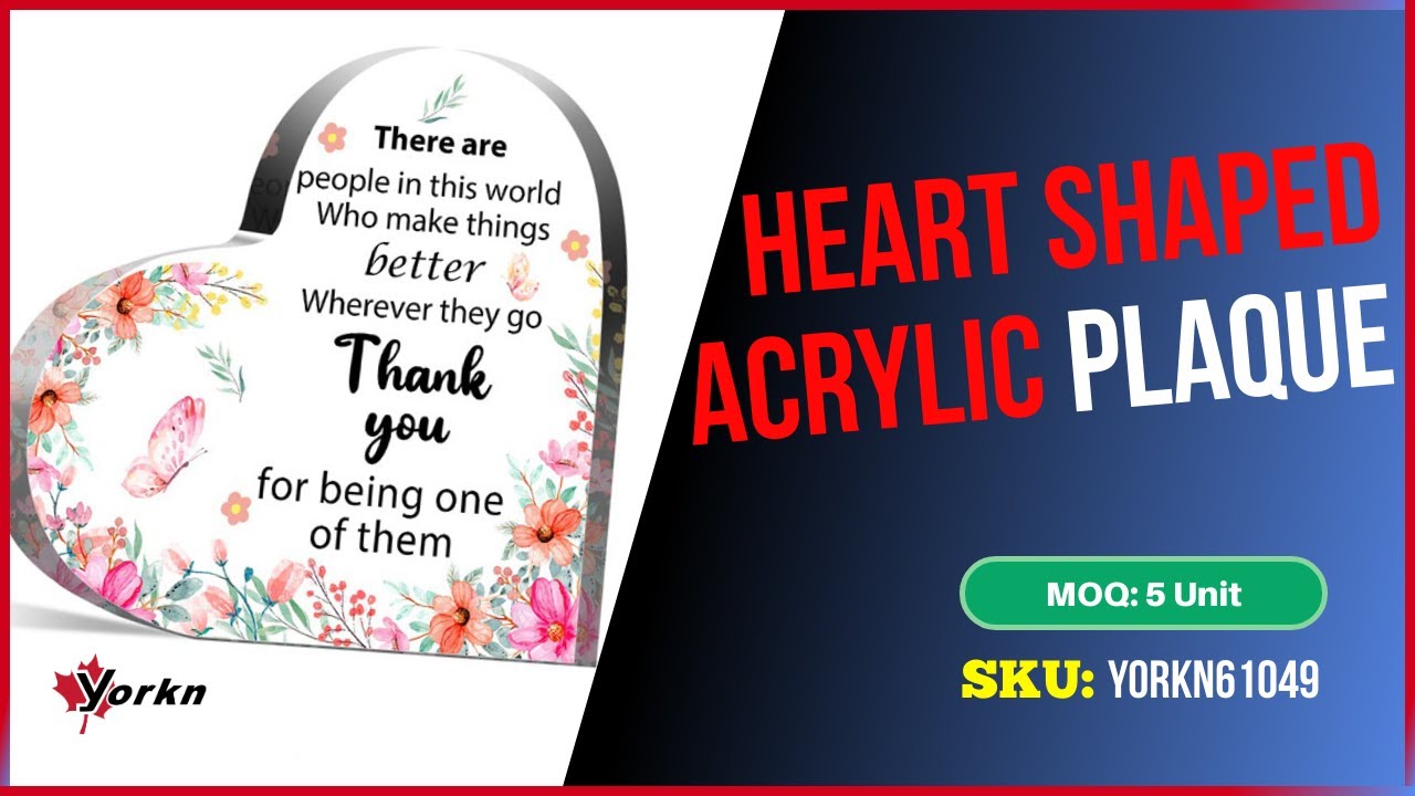 Create A Custom Heart Shaped Acrylic Plaque | SKU: YORKN61049 ...
