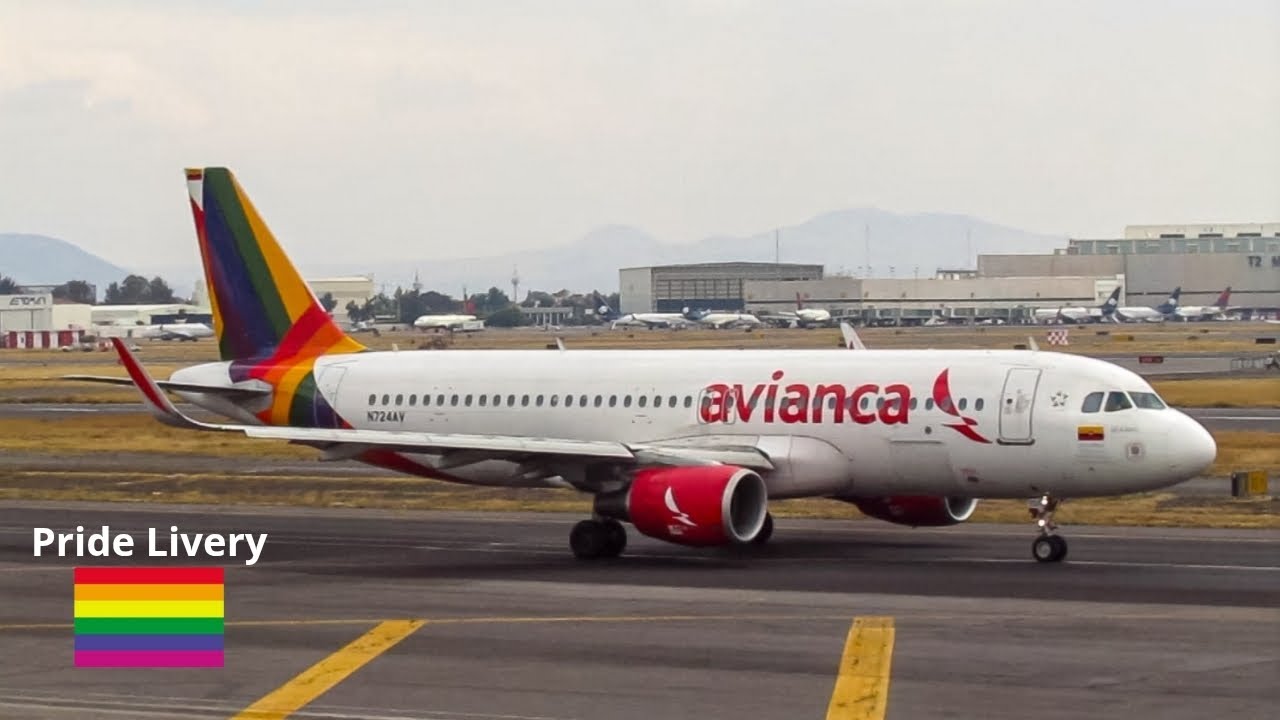 Plane Spotting | Airbus A320 de Avianca Pride Livery | AICM - YouTube