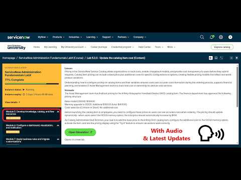 Module 5: Develop knowledge, catalog, and flow resources | ServiceNow Administraton Fundmentals LabX