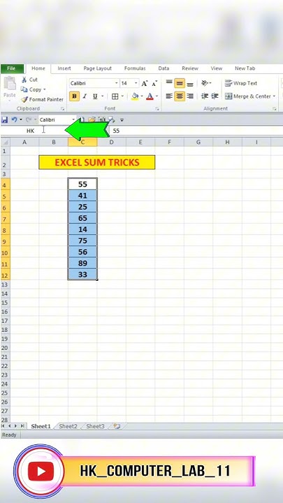 Excel sum tricks//@HK_COMPUTER_LAB_11 #computerscience #microsoftword #exceltutorial #exceltips ...